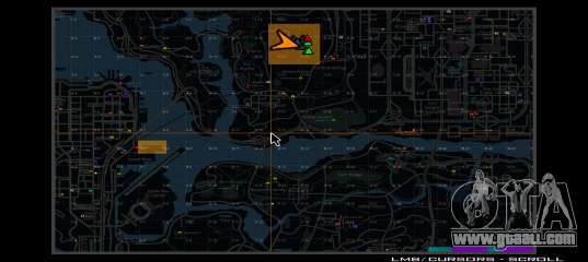 Map of squares for GTA San Andreas