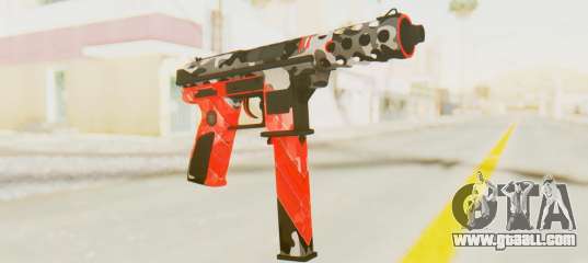 Tec-9 Neural Red for GTA San Andreas