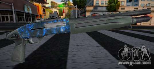 Blue Gun Chromegun for GTA San Andreas